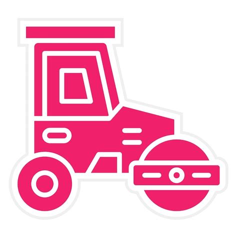 Premium Vector Road Roller Icon Style