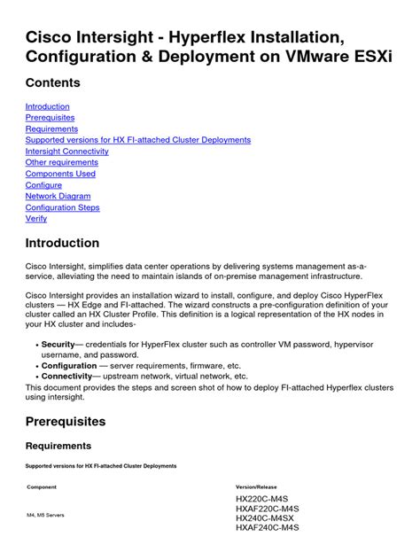 Cisco Intersight Hyperflex Installatio Pdf Proxy Server Computing
