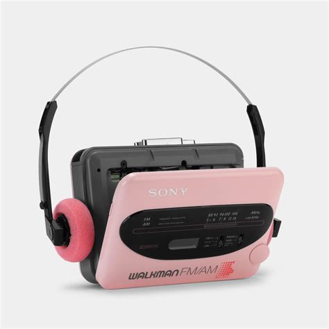 Sony Walkman Wm F38 F68 Am Fm Pink Portable Cassette Player