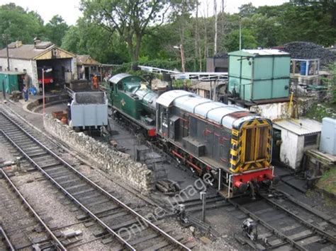PHOTO 6X4 SWANAGE Railway Loco Shed A Busy Place In The Summer Season