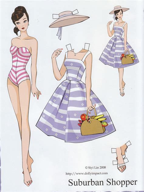 Barbie Suburban Shopper Paper Doll By Siyi Lin Taken From Flickr