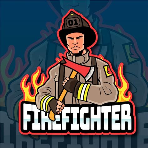 Premium Vector Hand Drawn Firefighter Logo Design
