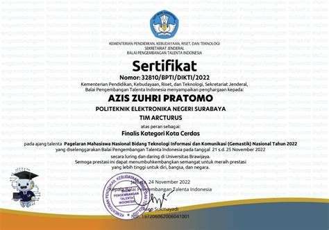 azis zuhri pratomo on linkedin gemastik2022 smartcity pensjoss gemastik