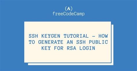 Frank Fernandes On Linkedin Ssh Keygen Tutorial How To Generate An Ssh Public Key For Rsa Login