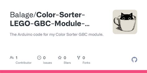 GitHub Balage Color Sorter LEGO GBC Module With Arduino The Arduino Code For My Color Sorter