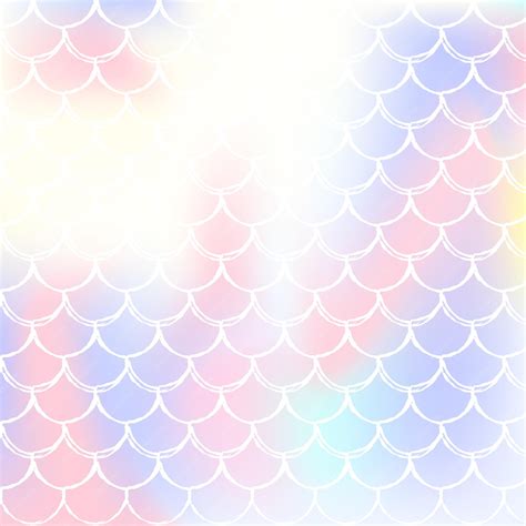홀로그램 그라데이션으로 인어 비늘 배경 프리미엄 벡터