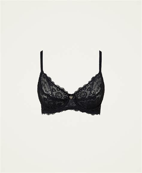 Underwired Lace Bra Woman Black Twinset Milano