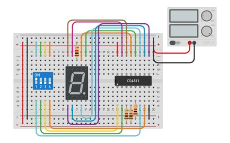 Circuit Design 0 Through 9 Bcd To 7 Segment Display Tinkercad
