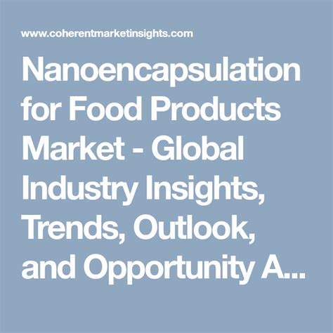 Nanoencapsulation For Food Products Market