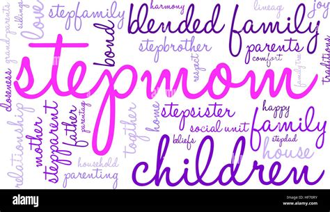 Stepmom Word Cloud On A White Background Stock Vector Image Art Alamy