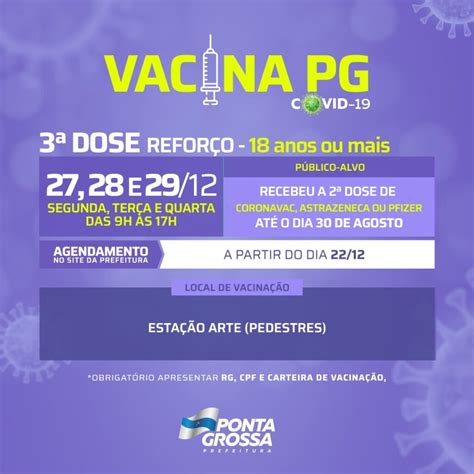 Ponta Grossa aplica 3ª dose de vacina em novos públicos Boca no Trombone