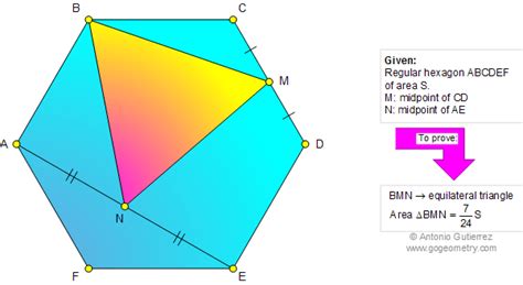 Math Education Geometry Problem 791 Regular Hexagon Midpoints Of Side