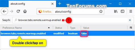 Enable or Disable Tab Warming in Firefox | Tutorials