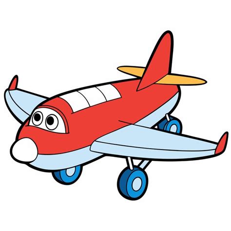 самолет на белом фоне векторная иллюстрация мультфильм Премиум Ai сгенерированный вектор