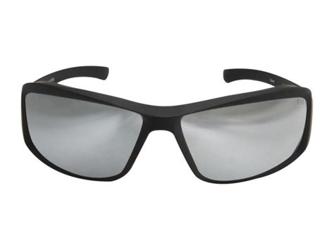 Edge Xb137 Brazeau Safety Glasses Black Frame With Silver Mirror Lens