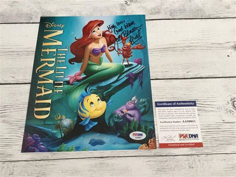 Jodi Benson Ariel Signed 8x10 Photo Psa Dna Coa The Little Mermaid