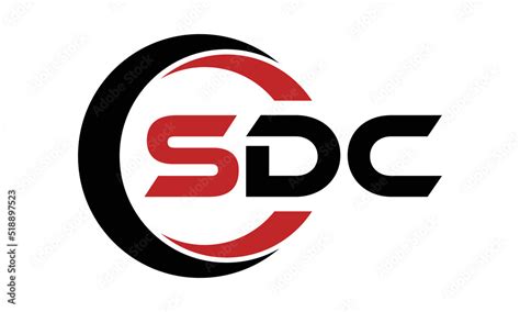 Sdc Three Letter Swoosh Logo Design Vector Template Monogram Logo