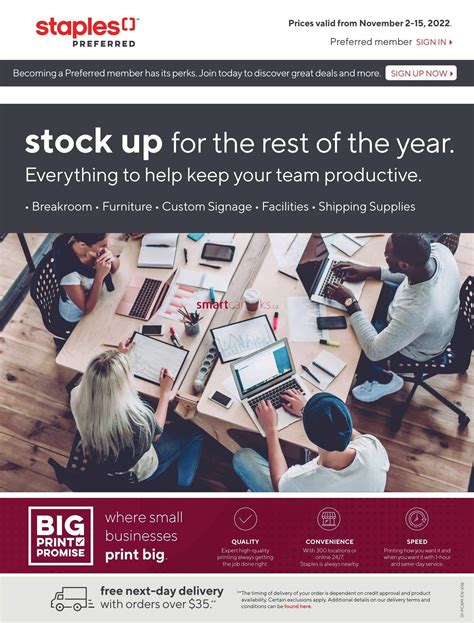 Staples Stock Up Essentials Flyer November 2 To 15