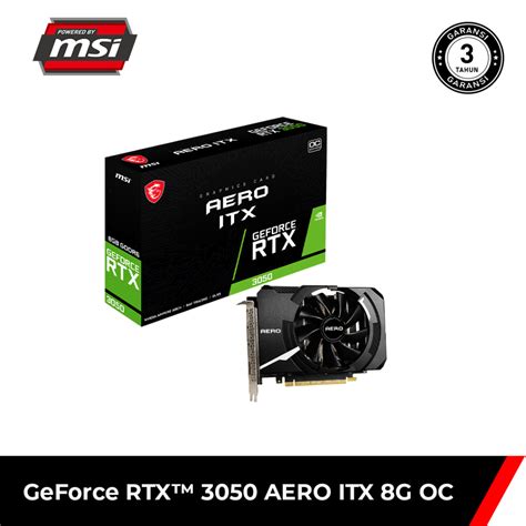 Jual Msi Vga Geforce Rtx 3050 Aero Itx 8gb Oc Gddr6 Shopee Indonesia