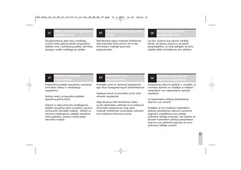 Bernina Bernette E56 Инструкция и руководство Es Fr It Lt Daugiasluoksnių Arba Storų