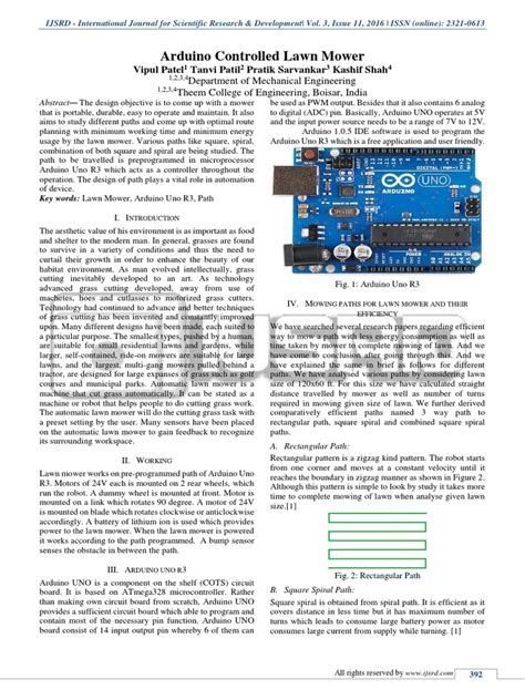 Arduino Controlled Lawn Mower Pdf Pdf Lawn Mower