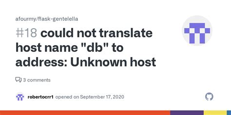 Could Not Translate Host Name Db To Address Unknown Host · Issue 18