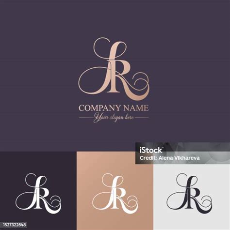 Lr Ikon Rl Atau Monogram Lr Rl Huruf Alfabet Inisial Desain Ikon Yang