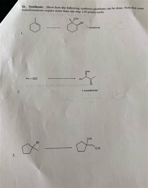 Solved Synthesis Show How The Following Synthesis Problems Chegg Com