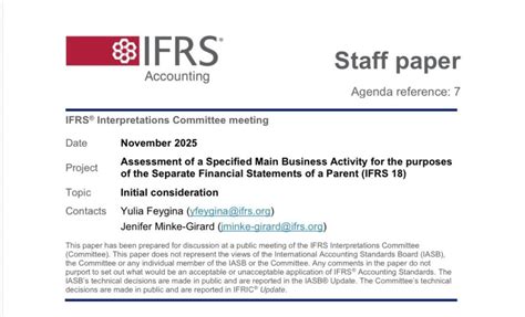 ‫classification Inconsistency In Equity Method Results Under Ifrs 18