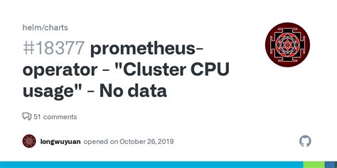 Prometheus Operator Cluster Cpu Usage No Data · Issue 18377 · Helmcharts · Github