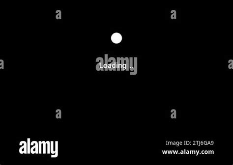 Circle Rotating Loading Icon White Dot Ring On Black Background Which