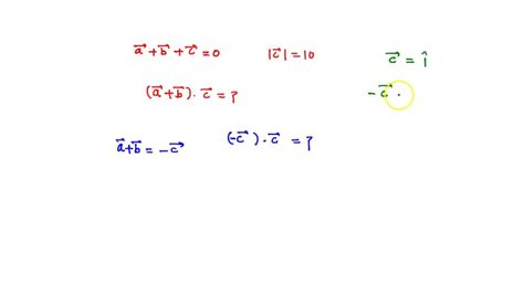 solved if a vector b vector c vector 0 and the magnitude of c