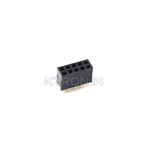 Buy 10 Pin 5x2 Header Pin Female 254mm Pitch Ktron India