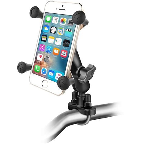 RAM Handlebar Rail Mount With Zinc Coated U Bolt And X Grip Phone