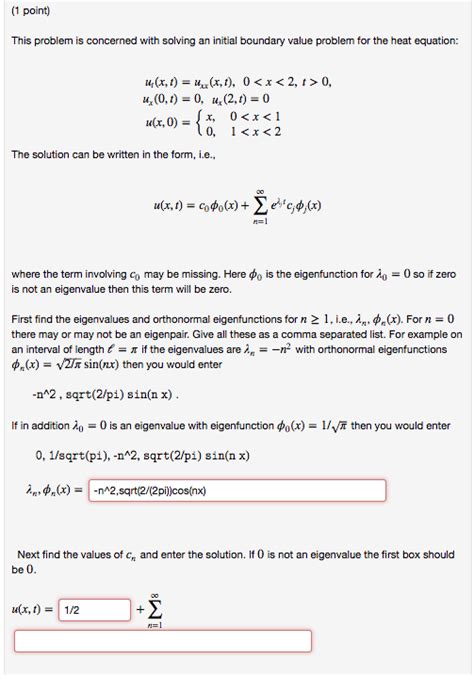 Solved 1 Point This Problem Is Concerned With Solving An