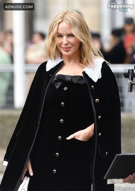 Kylie Minogue Sexy Looks Stunning In Black Pantyhose At The Miu Miu