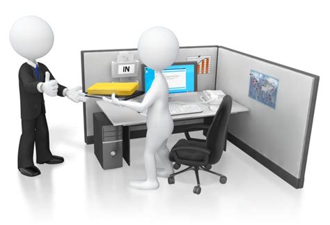 Employee Turns In Completed Work Great Powerpoint Clipart For