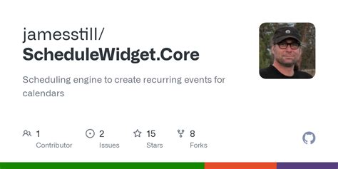 Github Jamesstill Schedulewidget Core Scheduling Engine To Create Recurring Events For Calendars