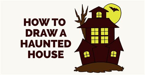 How To Draw A Haunted House Really Easy Drawing Tutorial
