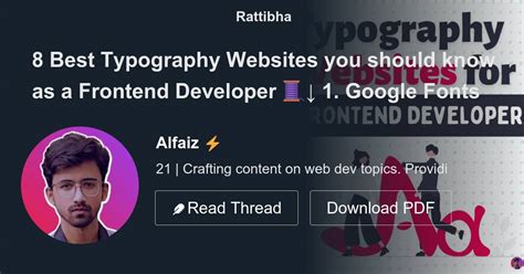8 Best Typography Websites You Should Know As A Frontend Developer 🧵↓