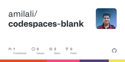 Github Amilali Codespaces Blank