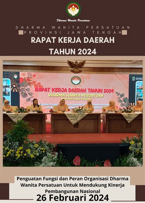 RAPAT KERJA DAERAH TAHUN Dharma Wanita Provinsi Jawa Tengah