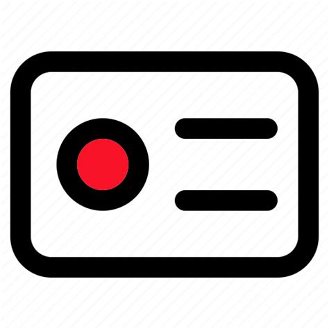 Pass Business Id Card Identity Identification Icon Download On