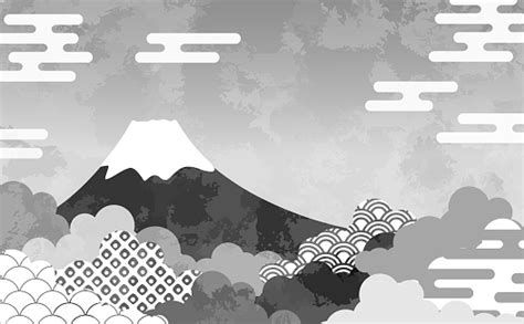 雲背景插圖與日本模式陰霾seigaiha Kanoko孔徑向量圖形及更多new Years Reception圖片 New Years