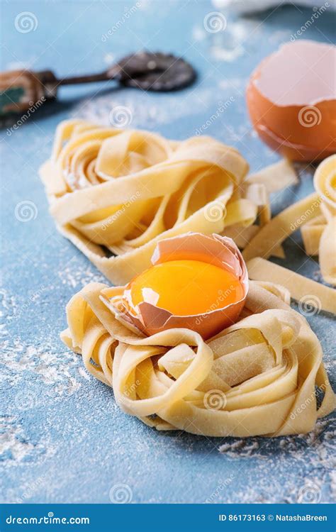Fresh Homemade Pasta Tagliatelle Stock Image Image Of Making Meal