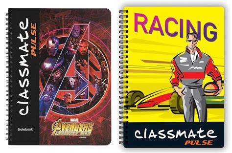 Classmate Pulse Spiral Notebook 203 Mm X 267 Mm Soft Cover 160 Pages Unruled And Classmate