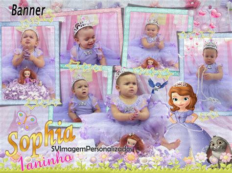 Banner Painel Mini Fotos Princesa Sofia ´80 X 60 Cm Elo7