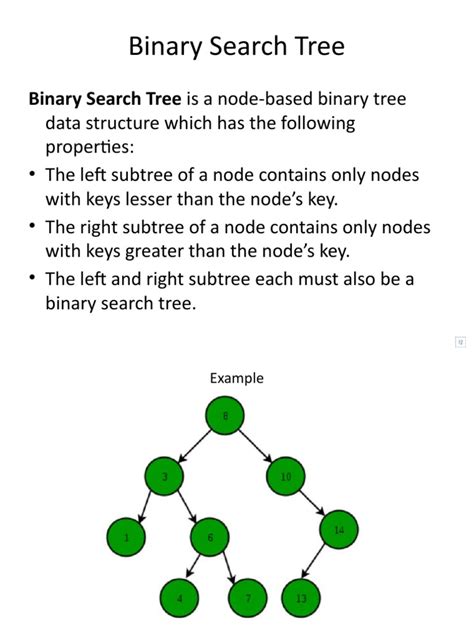 Binary Search Tree Is A Node Based Binary Tree Pdf Information