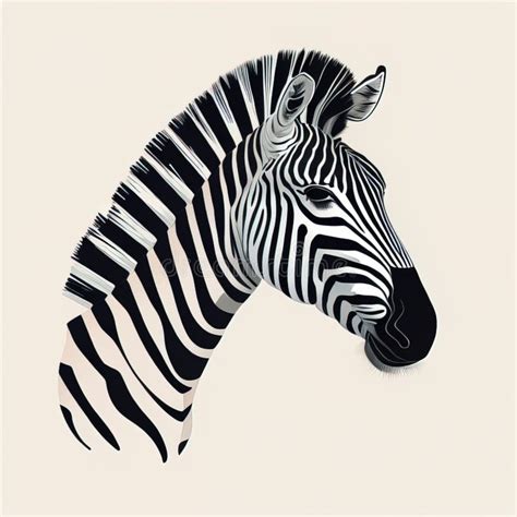 Zebra Head In Black And White Colors Zebra Vector Illustration Stock Illustration