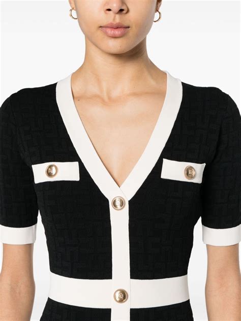 Monogram Jacquard Mini Dress Elisabetta Franchi Eraldo